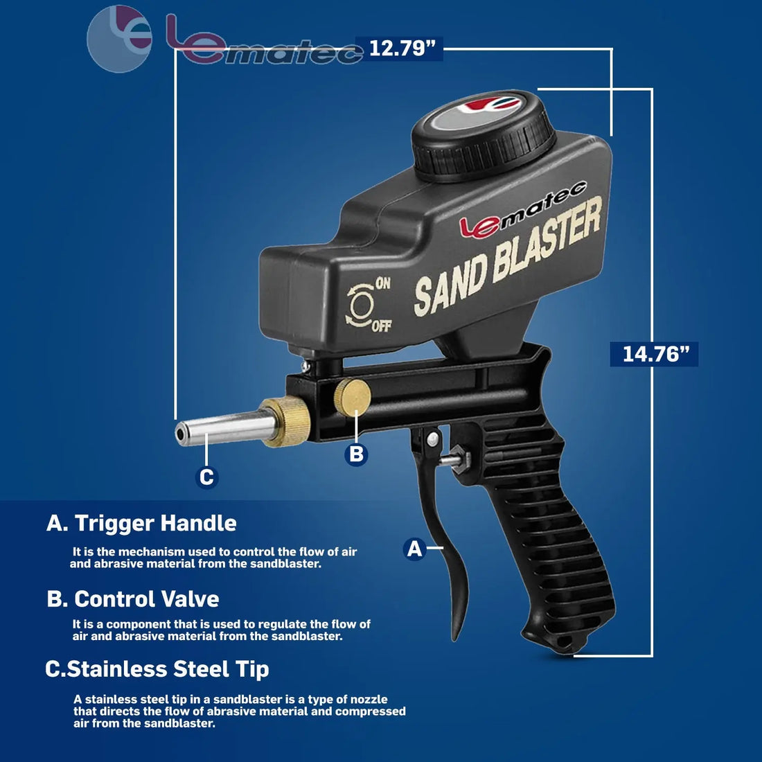 Say Goodbye to Rust and Paint with the LE LEMATEC Sand Blaster – Pro ...