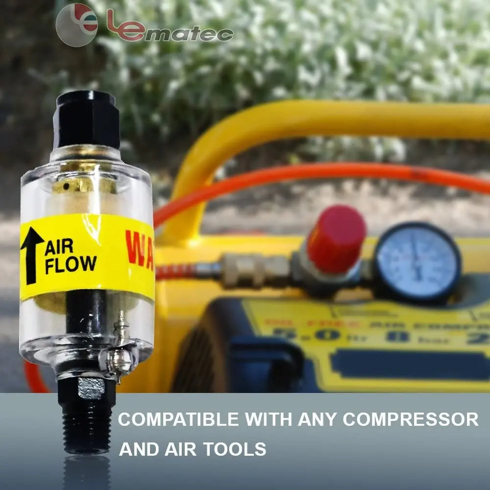 Professional Inline Air Compressor Filter - 150 PSI Oil & Water Separa ...